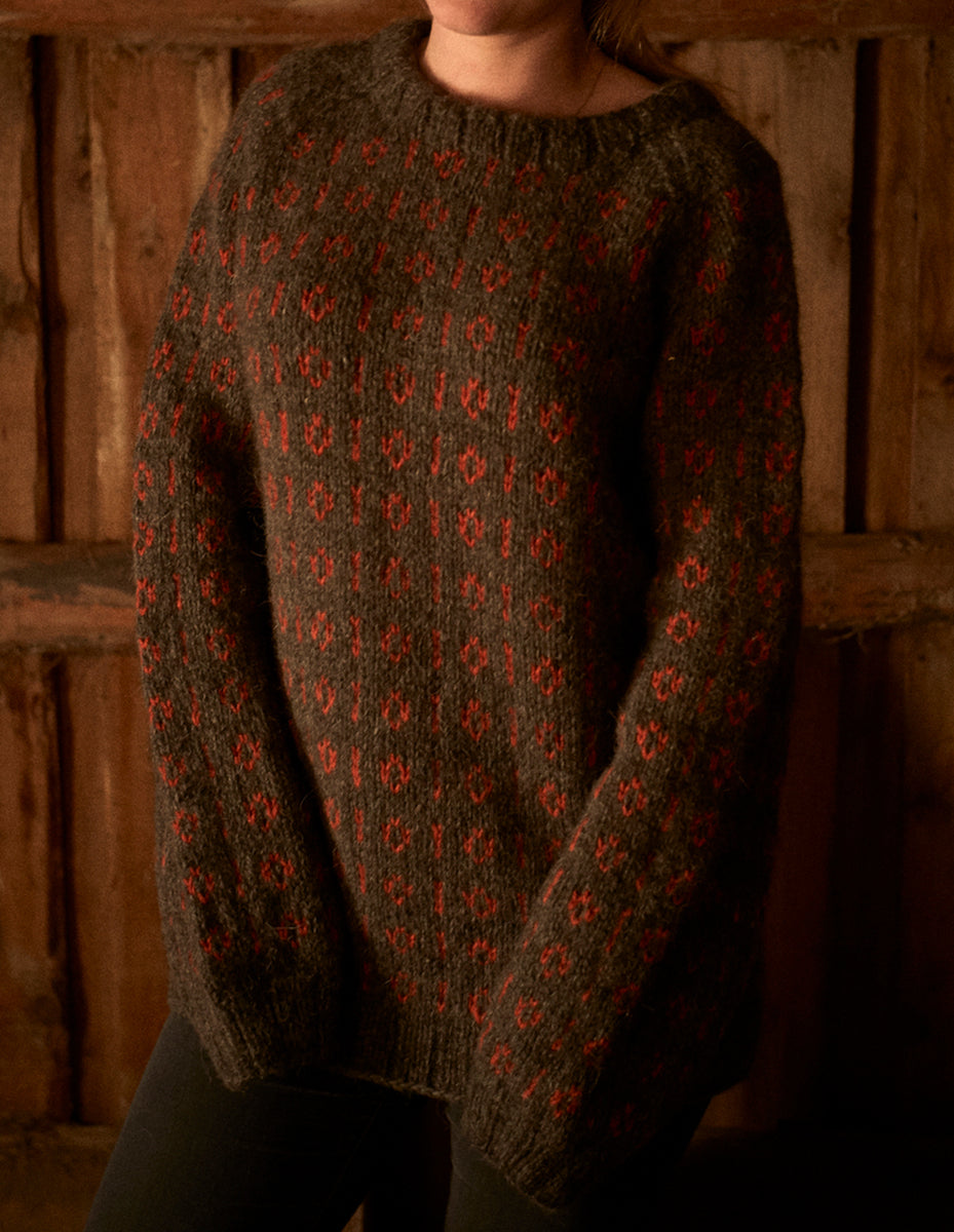 Knut sweater, knitting kit, plant-dyed – Lofoten Wool